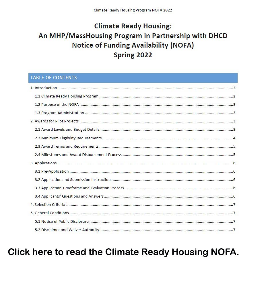 Climate Ready Housing Program - MHP